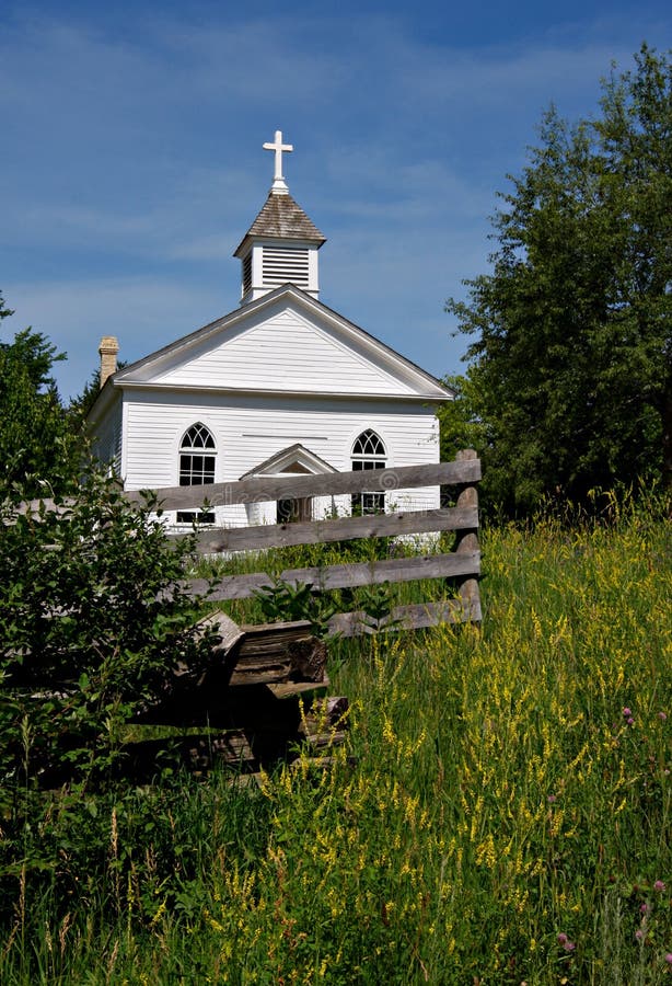 Countryside Church Building Stock Photo - Image of historic, flowers ...