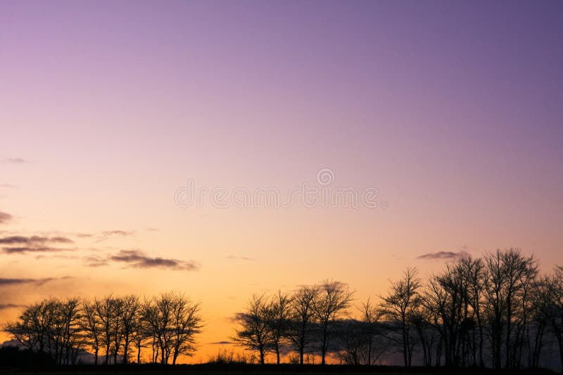 Countryside in the evening stock photo. Image of black - 14623922