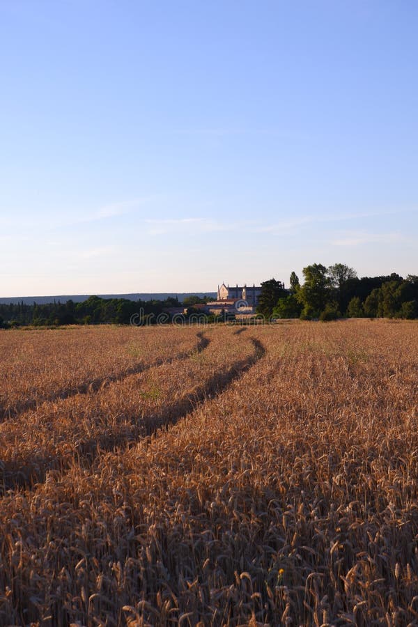 Countryside Farm with a Monastery Stock Image - Image of village ...