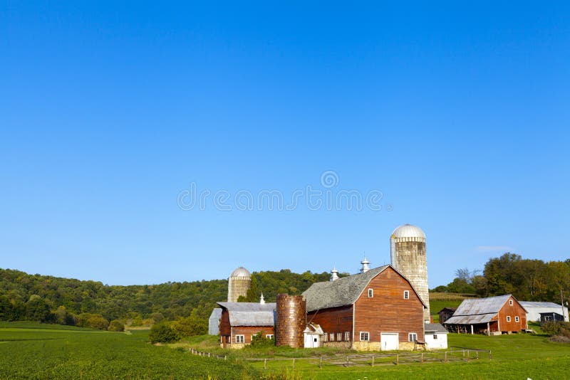 Countryside Farm in the Morning Stock Image - Image of countryside ...