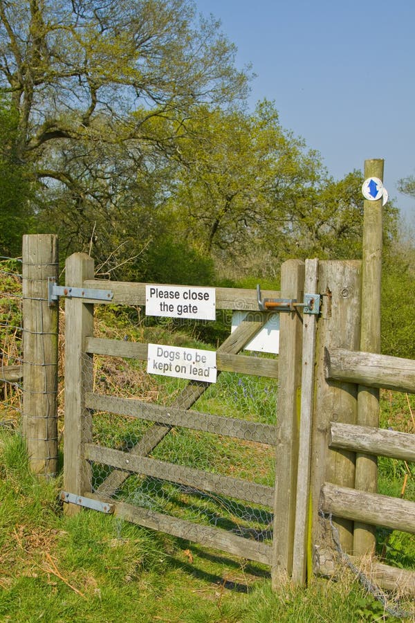 Countryside Gate stock image. Image of lock, close, closed - 19255683
