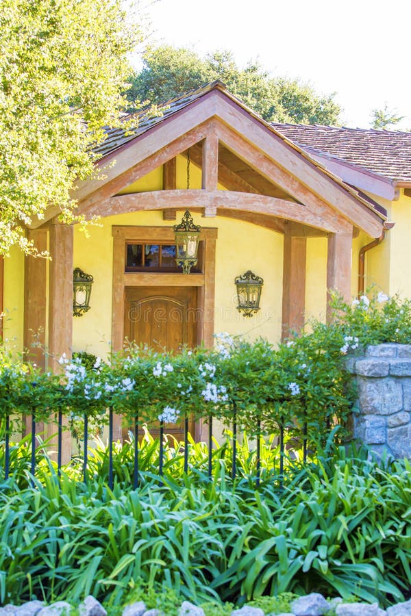 Luxury Countryside House Exterior. Asphat Driveway Stock Photo - Image ...