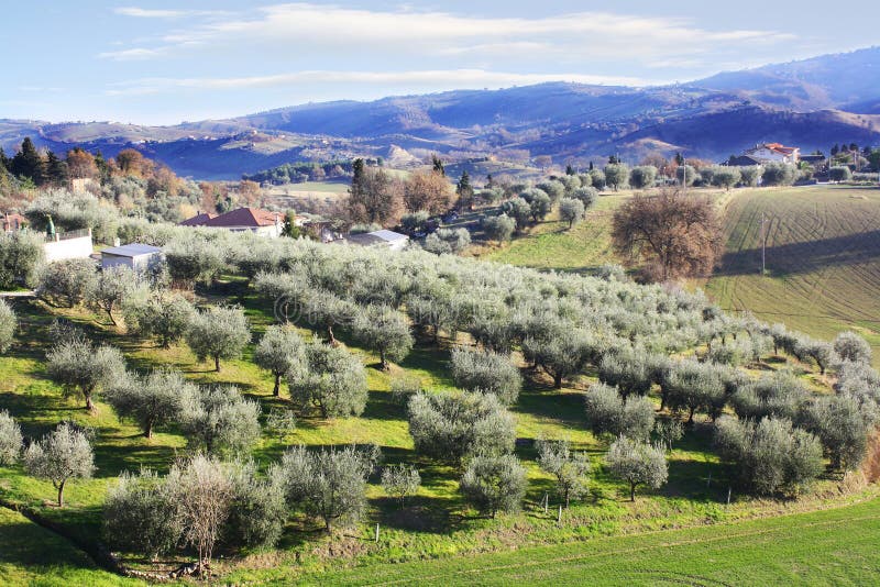 Countryside Italian Landscape Stock Image - Image of mountains ...