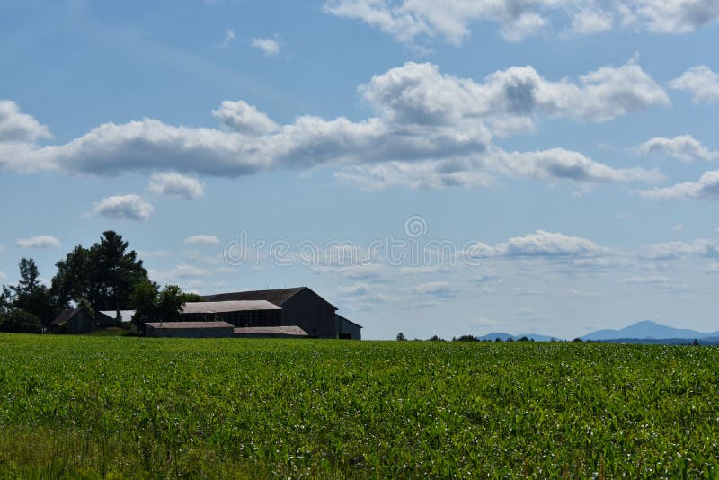 Countryside Landscape with Farm in Quebec, Canada Stock Image - Image ...