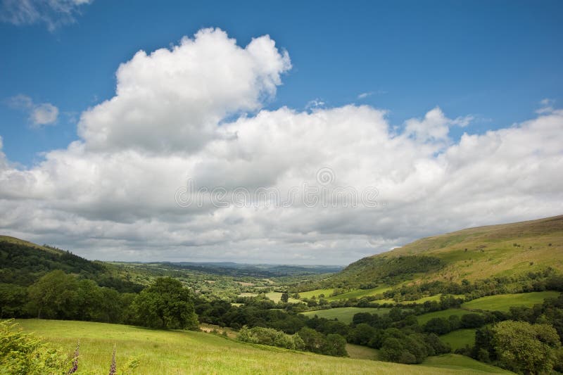 Countryside Landscape Image Summer Valley Stock Image - Image of fall ...