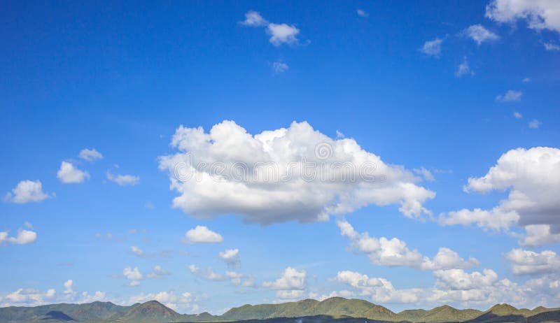 Countryside Landscape with Overclouds Blue Sky Stock Photo - Image of ...