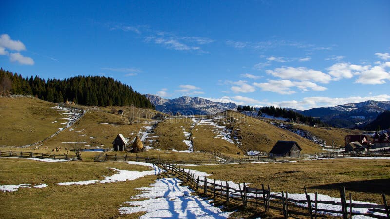 Countryside in mountains stock image. Image of beckground - 38011109