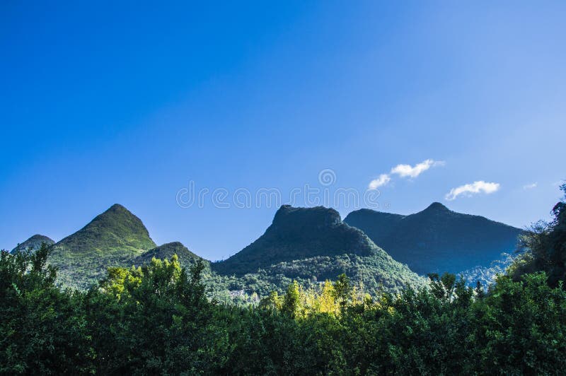 The Countryside And Mountains Scenery Stock Image - Image of beauty ...