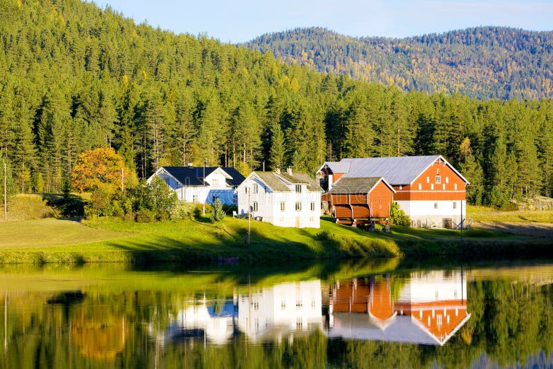 Countryside, Norway stock photo. Image of houses, traveling - 15928286