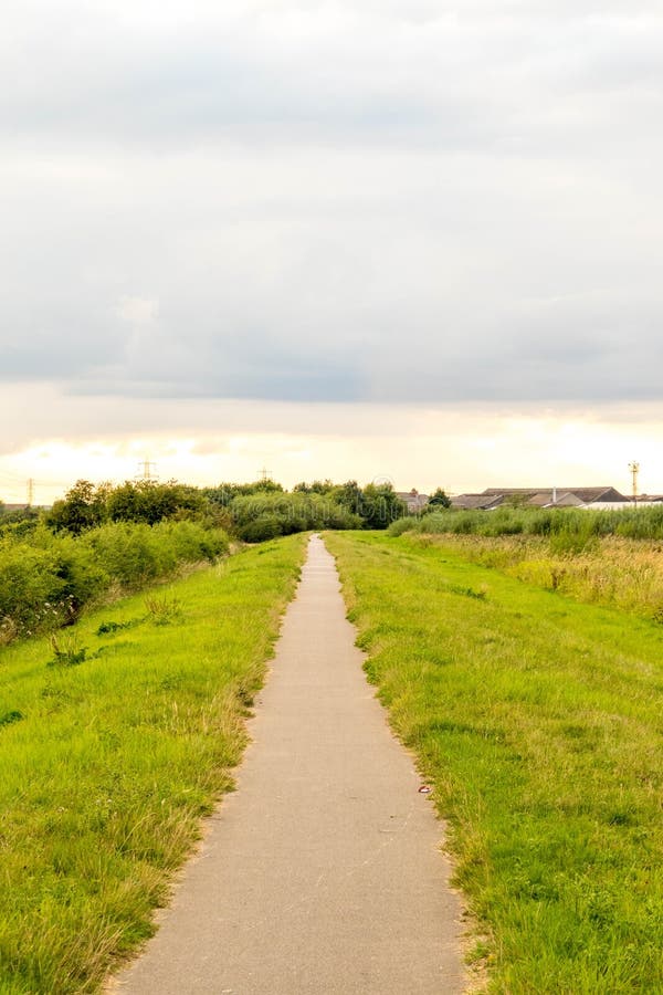 Countryside Path Route stock image. Image of straight - 171895787