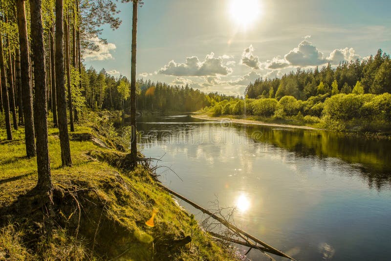 Countryside river stock photo. Image of grass, stream - 63535588