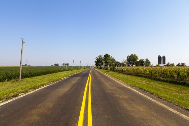 Countryside Road with Farm stock photo. Image of path - 27126332
