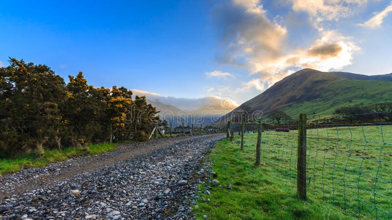 Countryside Road with Beautiful Landscape Stock Photo - Image of ...