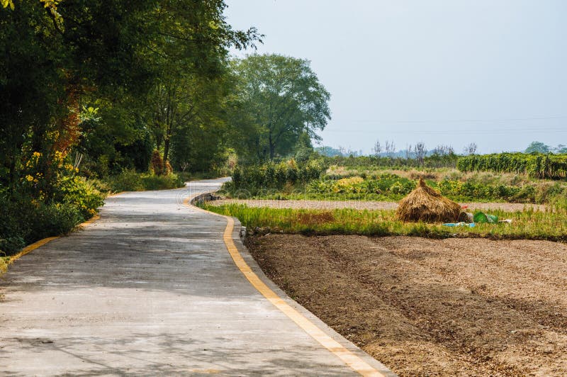 Countryside road scenery stock photo. Image of journey - 82339092