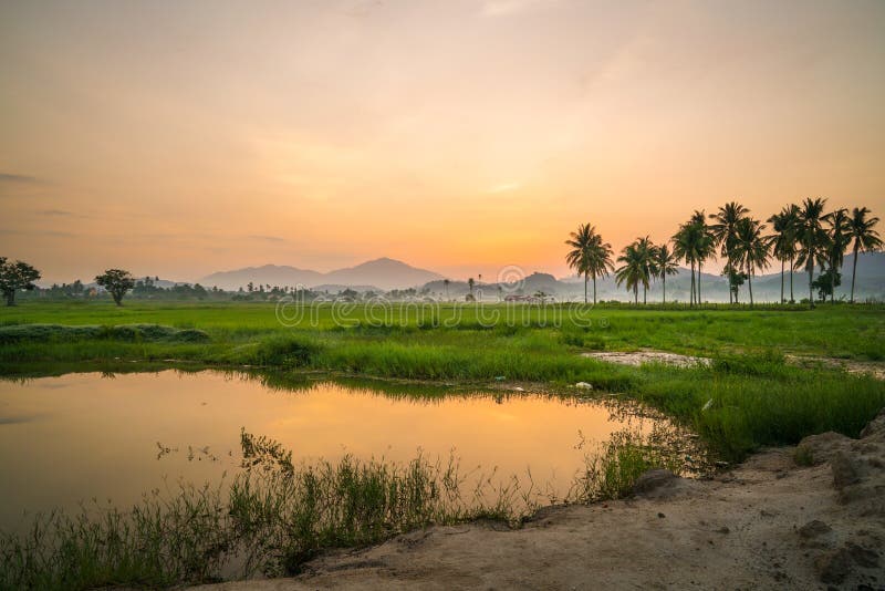 Countryside Scenery in a Tropical Country Stock Photo - Image of land ...