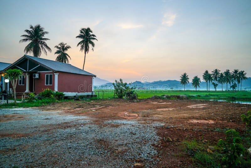 Countryside Scenery in a Tropical Country Stock Image - Image of south ...
