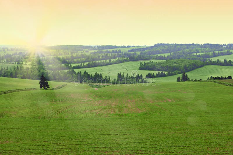 Countryside sunset stock photo. Image of rural, scenic - 38110736
