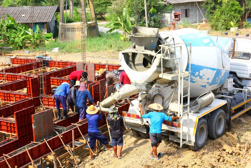 The Countryside Worker and Labor Working in Construction Site. they ...