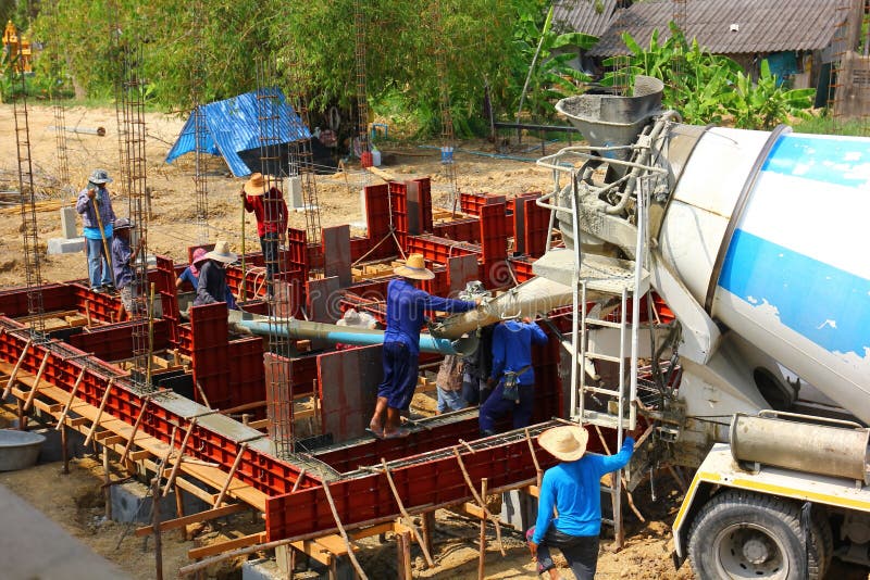 The Countryside Worker and Labor Working in Construction Site. they ...