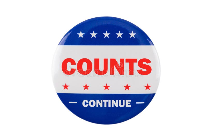 Counts Continue Text on Pin Isolated on White Background Stock Image ...