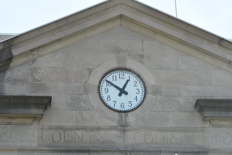 County Courthouse clock stock photo. Image of facade - 246262504