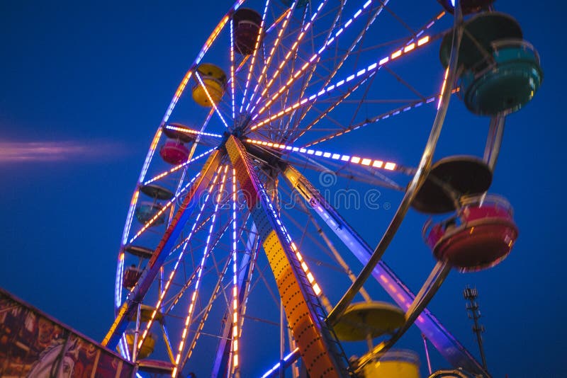 County Fair at night editorial stock photo. Image of fair - 99641758