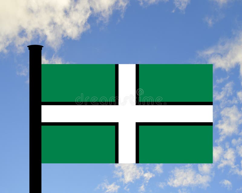 County Flag of Devon stock photo. Image of english, black - 348707738