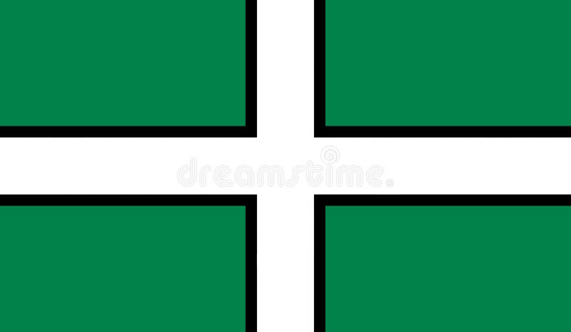 County Flag of Devon stock illustration. Illustration of united - 349146525