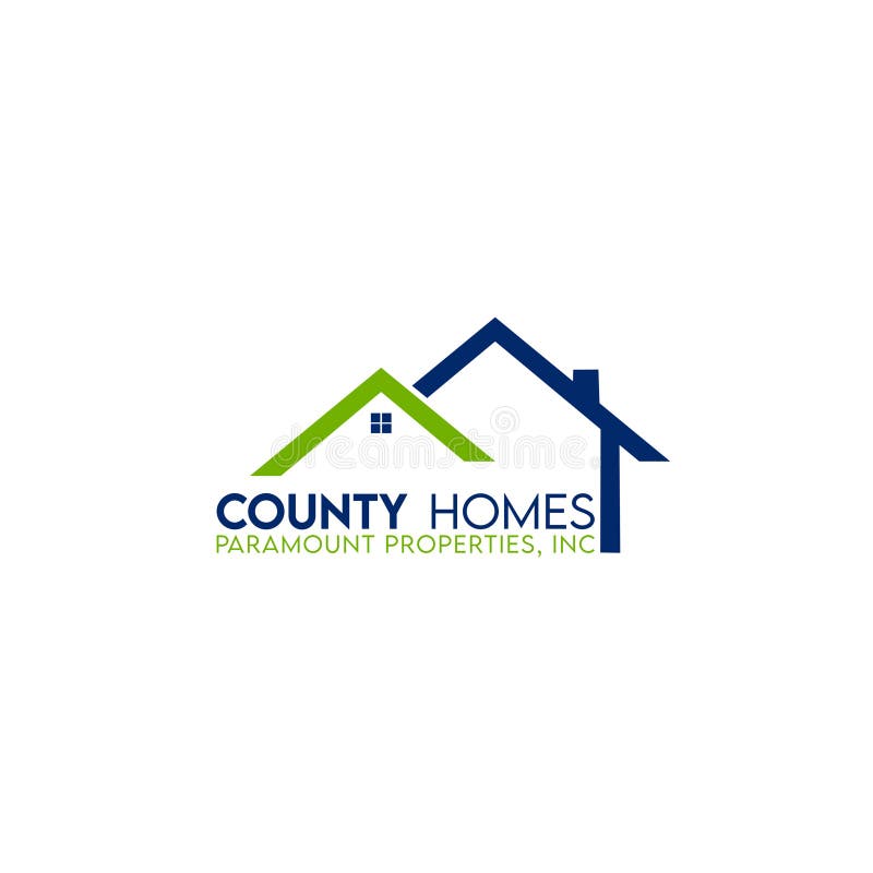 County Home Logo Design in Vector Template Stock Vector - Illustration ...