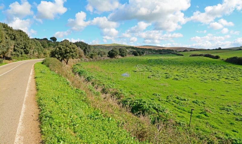 County road edge stock image. Image of empty, concept - 38557983