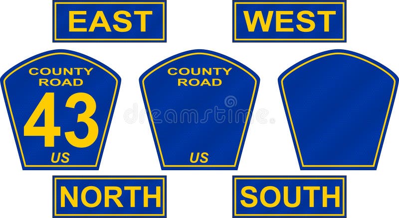 County Road Sign stock vector. Illustration of city, isolated - 17258335