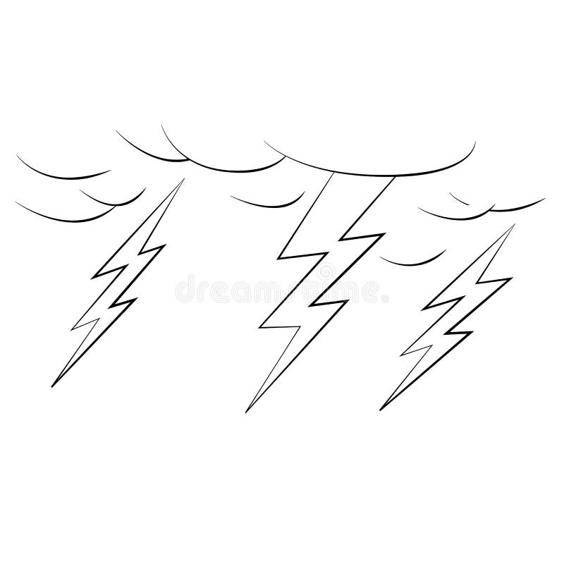 Foudre illustration de vecteur. Illustration du vecteur - 52637008