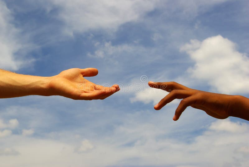 Coup de main image stock. Image du nuages, isolement, handshake - 5964481