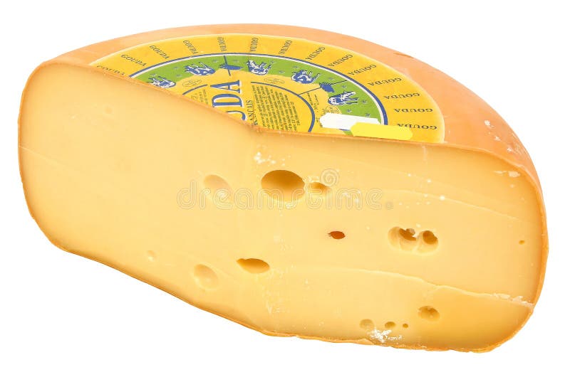 Coupez La Partie Du Gouda Sur Le Blanc Photographie éditorial - Image ...