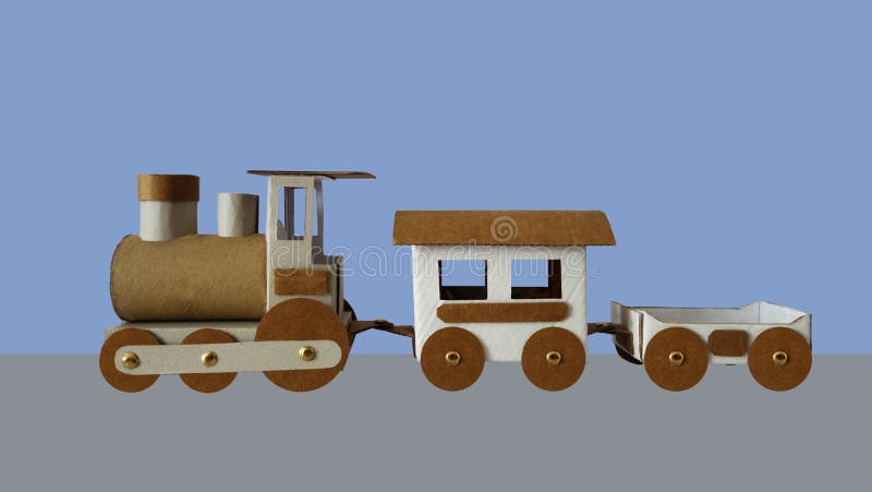 Coupez Le Petit Train De Carton Image stock - Image du former ...