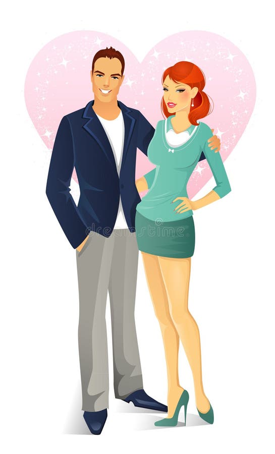Couple stock vector. Illustration of fashion, match, model - 16822787