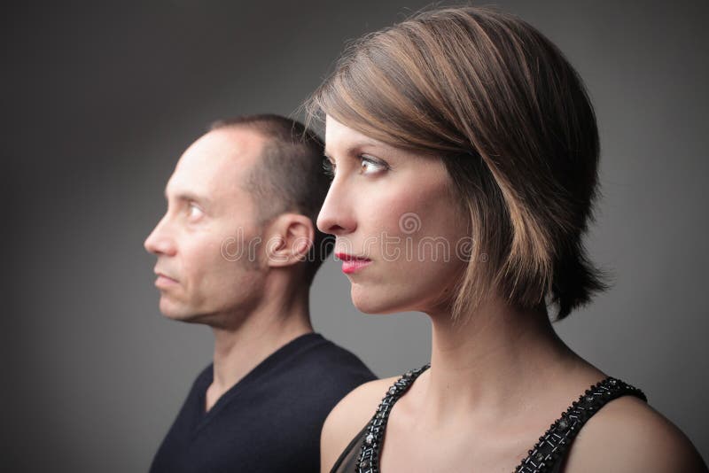 Couple stock image. Image of caucasian, profile, male - 23986163