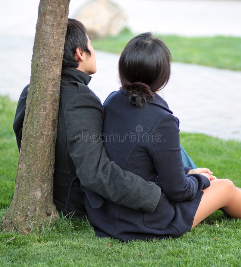 Couple stock image. Image of students, time, sitting - 24640757
