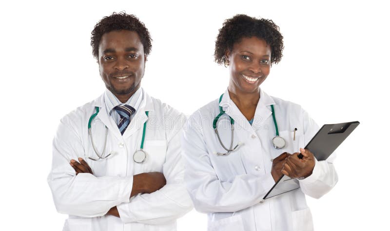 Couple of African American Doctors Stock Photo - Image of attractive ...