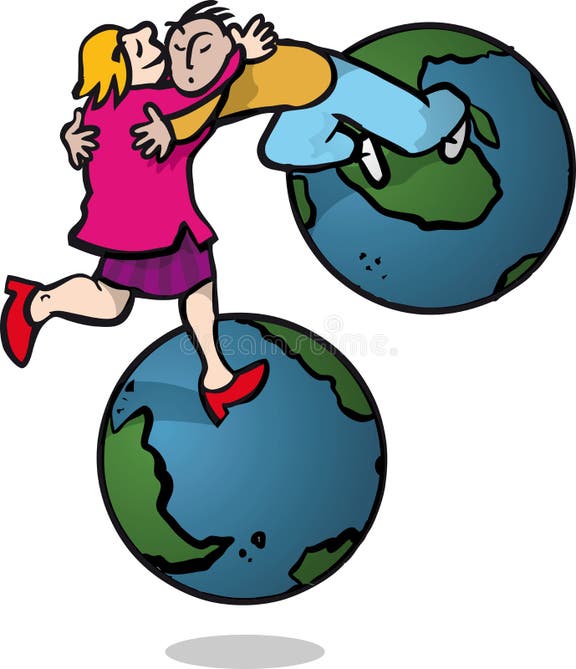 Couple apart embracing stock vector. Illustration of engaged - 81915899