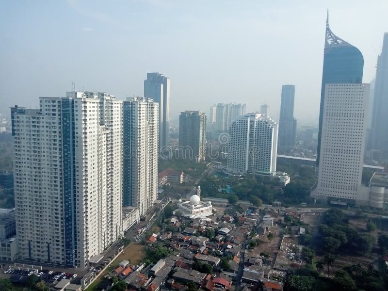Couple Apartment Sudirman Park and BNI46 Editorial Stock Image - Image ...