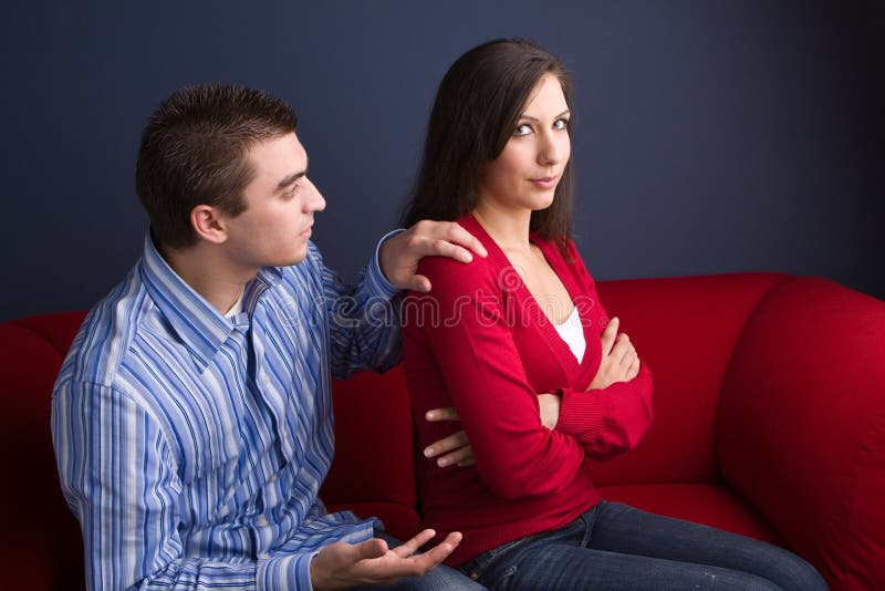 Couple Arguing and Having Relationship Problems. Stock Photo - Image of ...