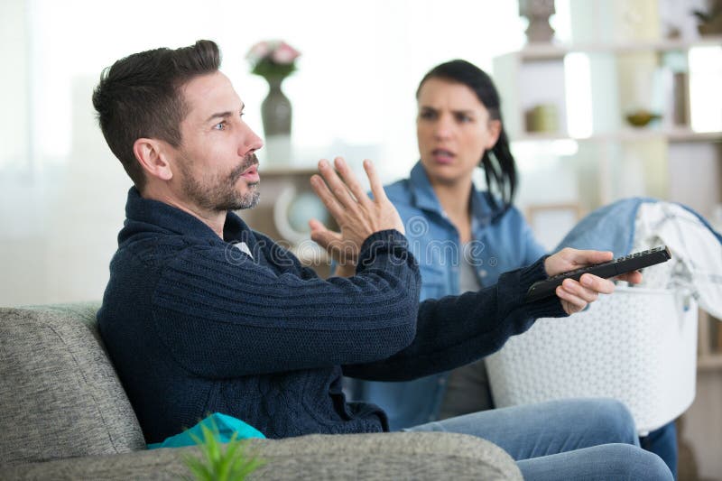Couple Arguing about Money at Home Problems in Relationship Stock Image ...