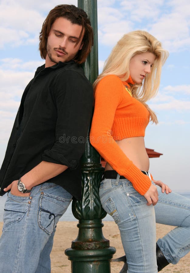 Couple back to back stock photo. Image of feeling, outdoors - 4198708