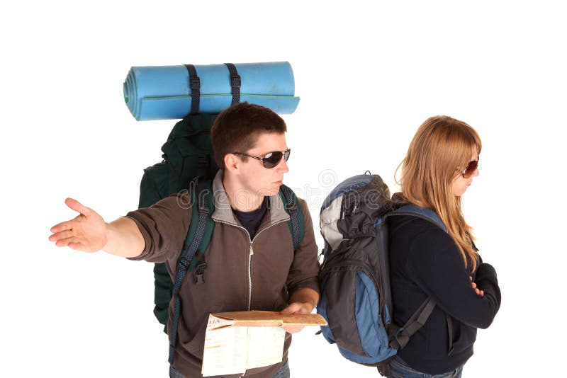 Couple on the Backpacking Vacations. Stock Photo - Image of casual ...
