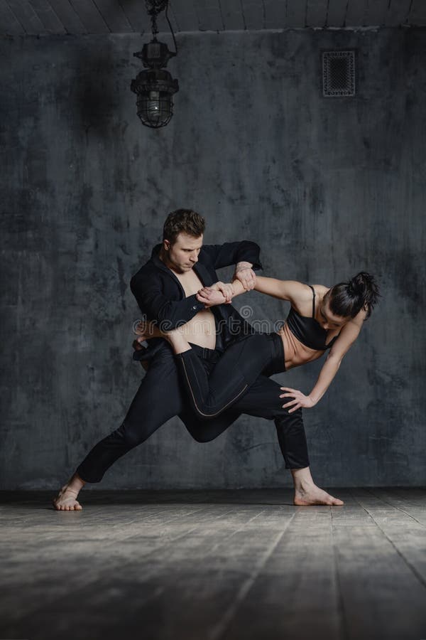 Couple of Ballet Dancers Posing in Studio Stock Photo - Image of dance, humour: 97470750
