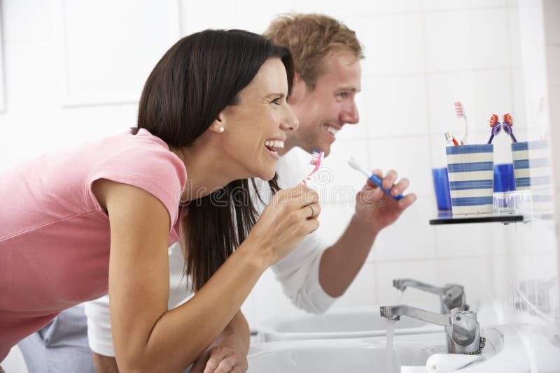 Romantic Couple in Bathroom Stock Photo - Image of adult, attractive ...