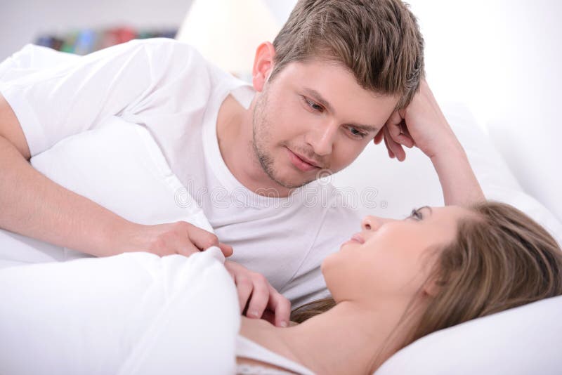 Couple in bed stock photo. Image of sensual, relationship - 39912706