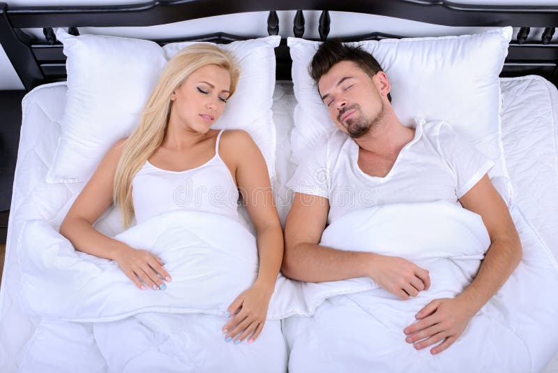 Couple in bed stock photo. Image of love, casual, beauty - 44294334