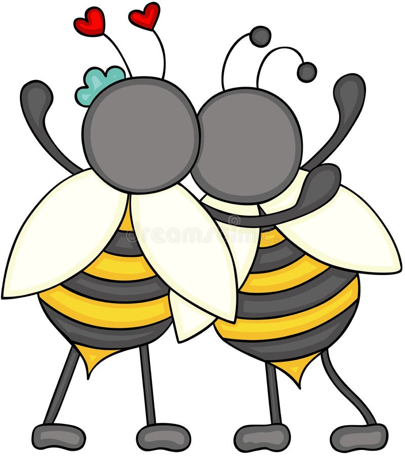 A Couple Of Funny Cartoon Bees Stock Vector - Illustration of funny ...